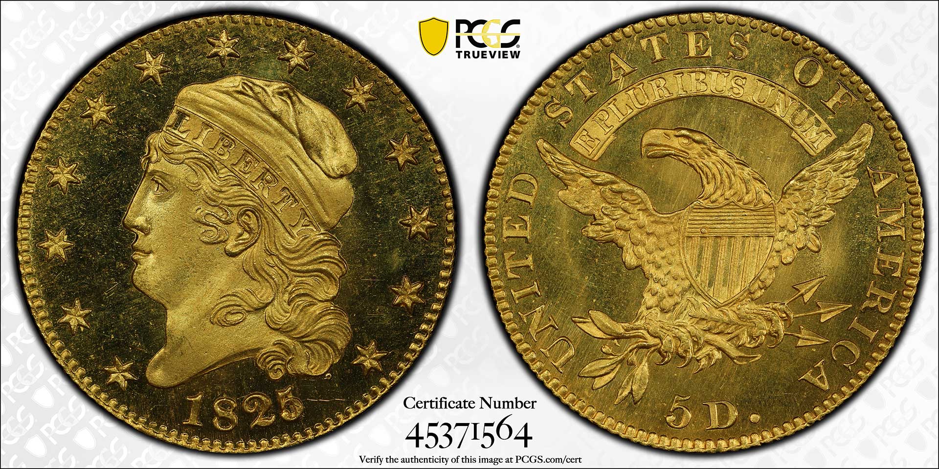 Proof 1825/4/1 Half Eagles Sells for Record $4.08 Million at Stack’s ...