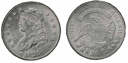The Early Quarter Dollars of the United States, Quarter Dollars Of 1825 ...