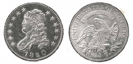 The Early Quarter Dollars of the United States, Quarter Dollars Of 1820 ...